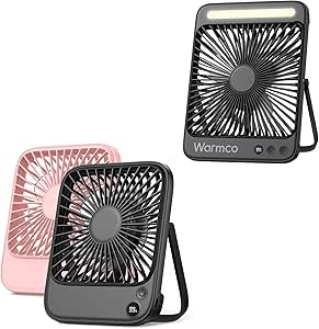 Amazon.com: TOPK 2Pack Desk Fan Rechargeable K65 & Warmco 8-inch ...