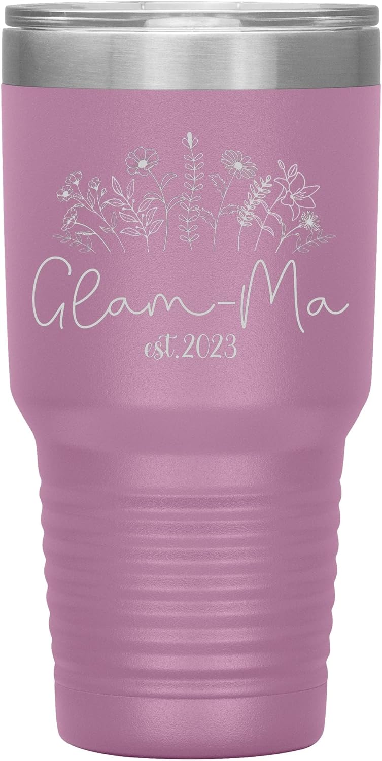 Amazon.com | Flower Glam-Ma Tumbler 30Oz (12 Colors) - Custom Glam-Ma ...