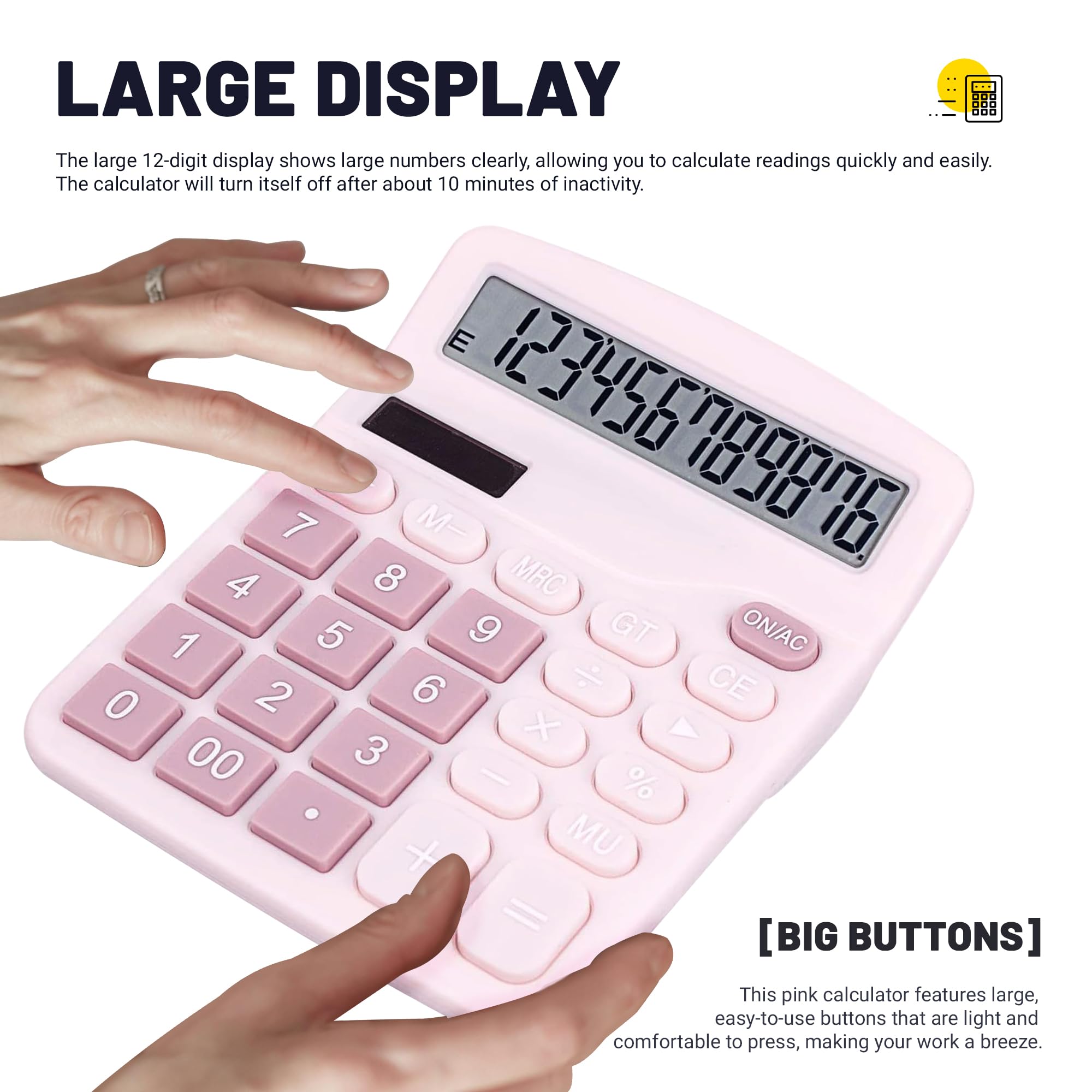 Snapklik.com : Calculators Desktop, Pink Calculator, Cute Calculator 12 ...