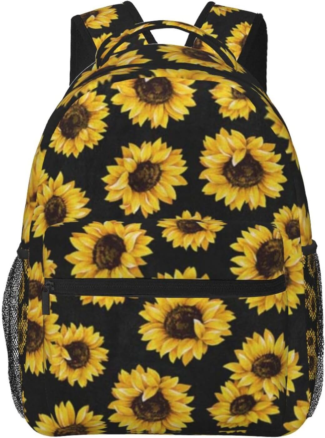 Amazon.com | BONDIJ Hipster Golden Sunflowers Unisex Large Backpack ...