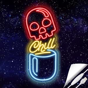 Amazon.com: Chill Pill Neon Sign for Wall Decor Frog Led Neon Light for ...