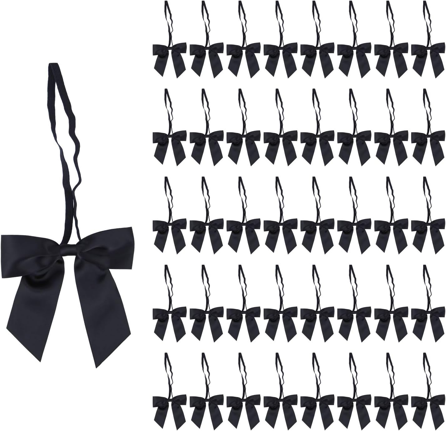 Amazon.com: WGH Metallic Stretch Loops with Pre-Tied Bows, Elastic Cord ...