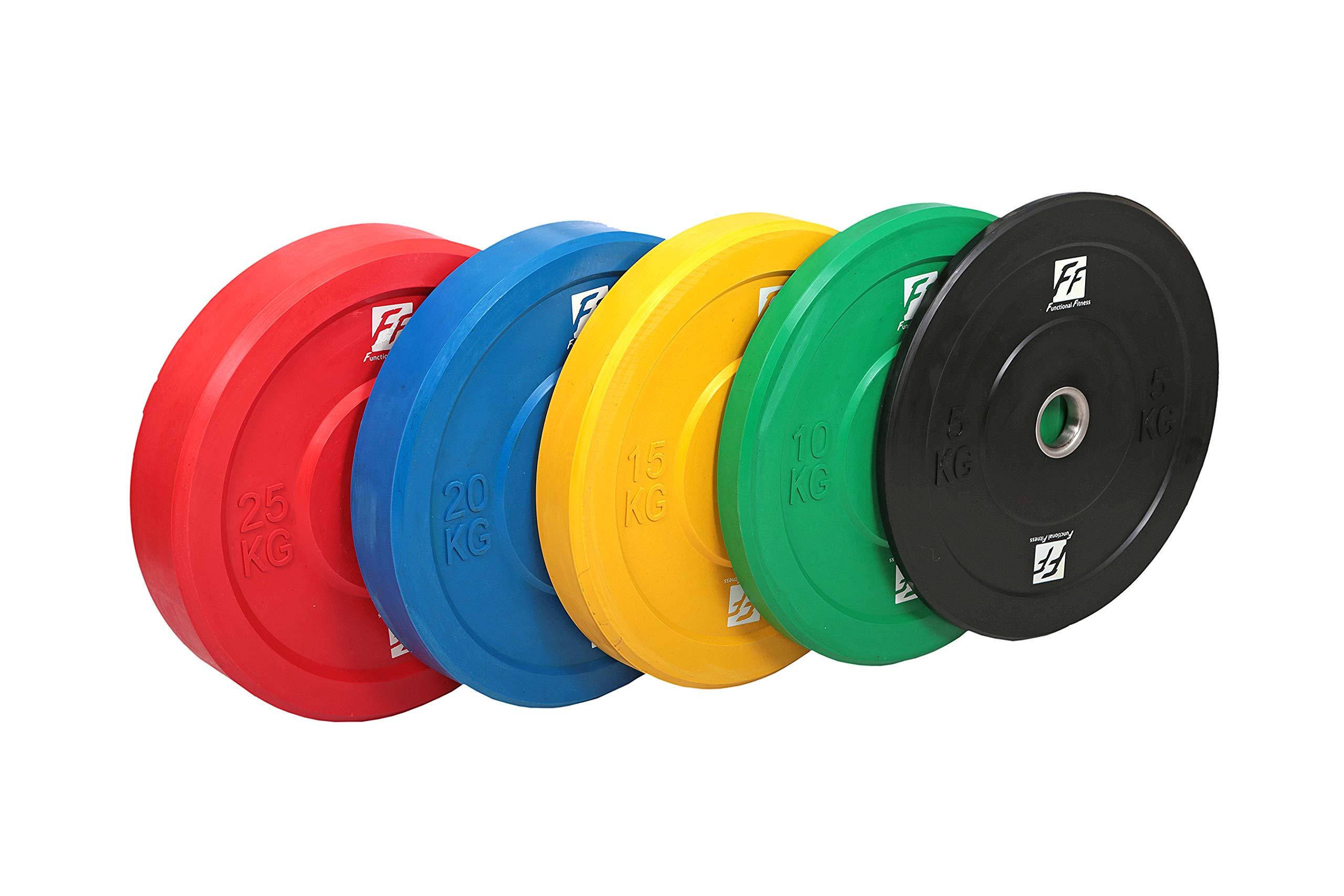 Buy FunctionalFitness 2" Colour Coded Olympic Solid Rubber Bumper ...