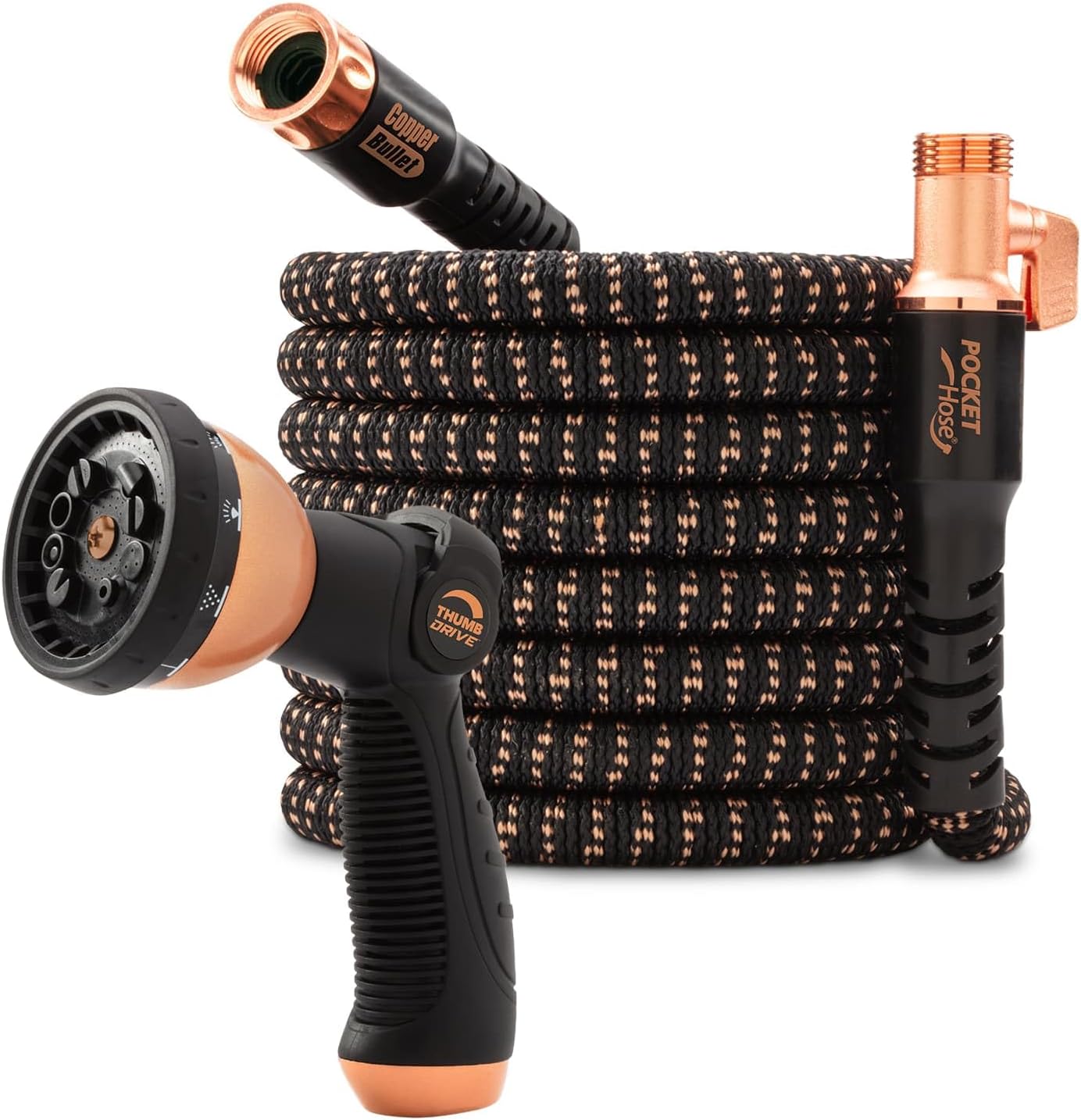 Amazon.com: Pocket Hose Copper Bullet Expandable Garden Hose 25 FT w/10 ...