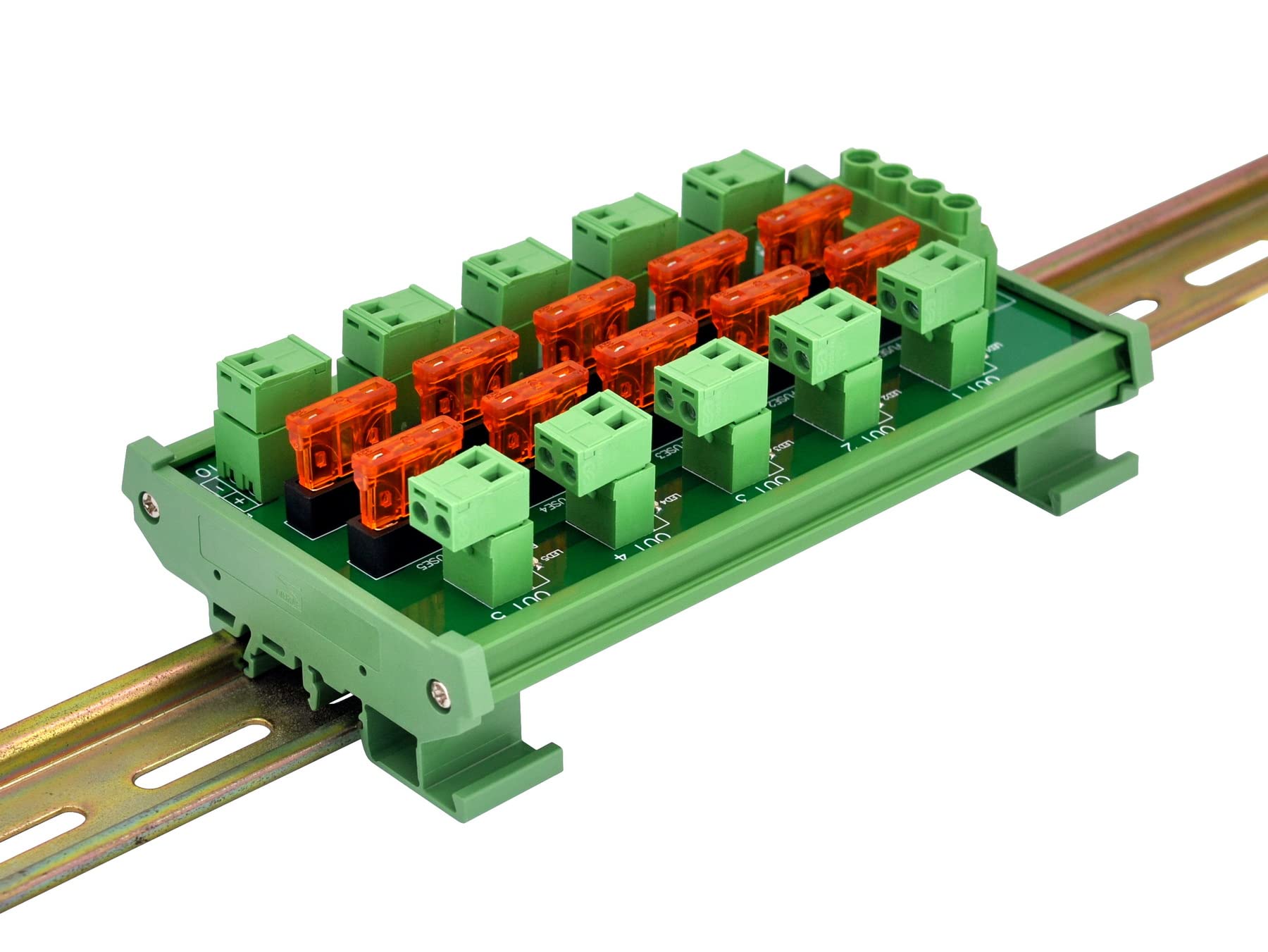 Snapklik.com : DIN Rail Mount Fused DC 5-32V 10 Position Pluggable ...