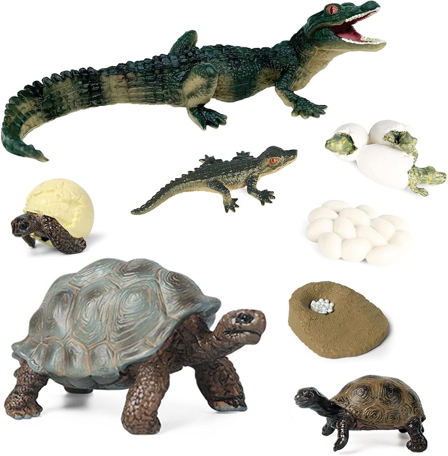 Gemini & Genius Animals Figurine Toys, Crocodile and Tortoise Life ...