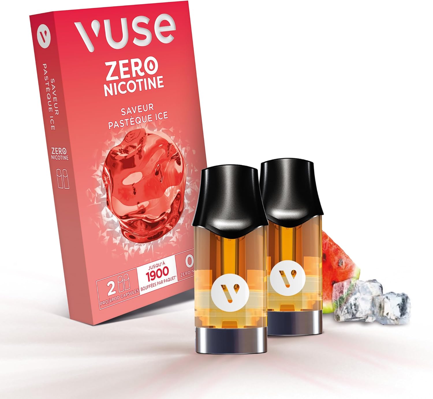 Capsules VUSE Pro, Pastèque Ice Lot de 10, jusqu'à 9500 bouffées* (950 ...