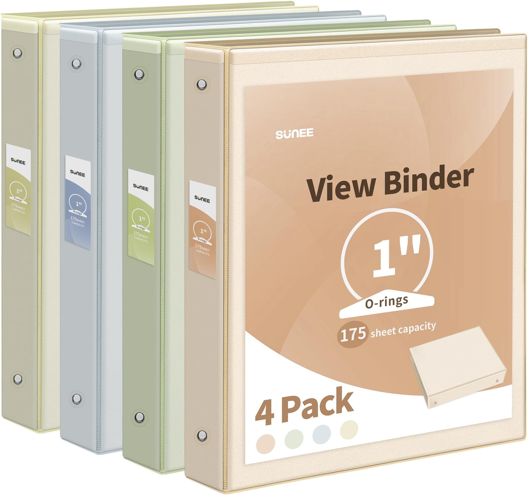 Amazon.com : Aesthetic 3 Ring Binder Set of 2 - Sturdy 1 Inch Binder ...