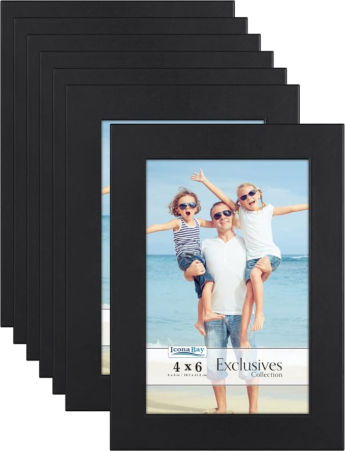 Amazon.com - Icona Bay 4x6 Picture Frames (Black, 12 Pack), Sturdy Wood ...