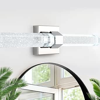 Aipsun Bathroom Light fixtures, Chrome Vanity Lights with Bubble ...