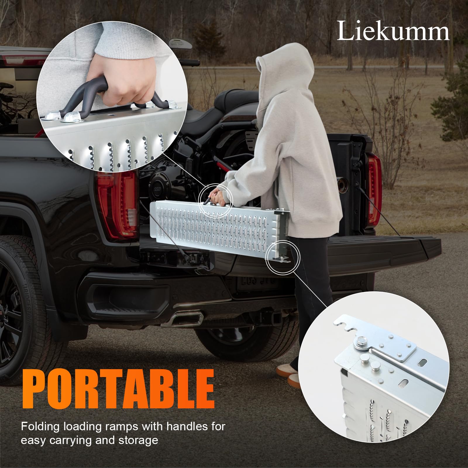 Snapklik.com : LIEKUMM 74" L X 8.7" W Loading Ramp For Pickup Truck ...