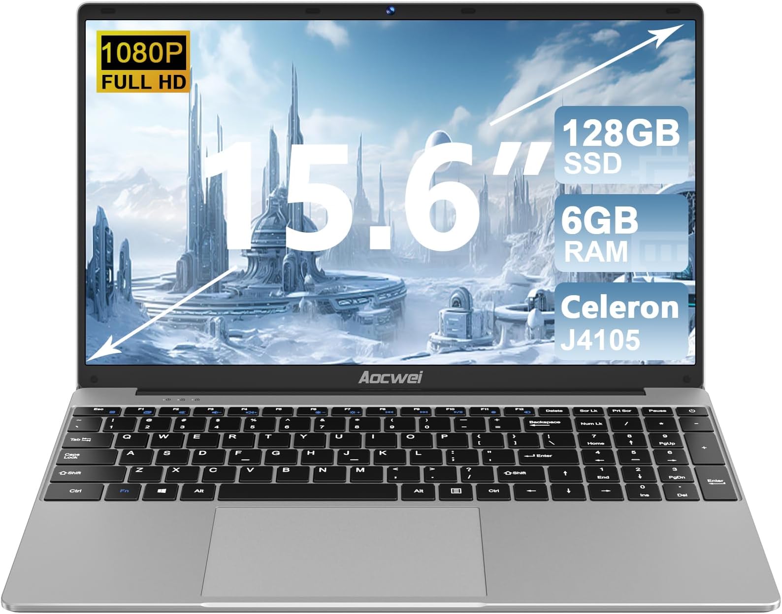 WOZIFAN Laptop Computer 14 Zoll Win 11 |Inter 6GB+128GB ROM Erweitert ...