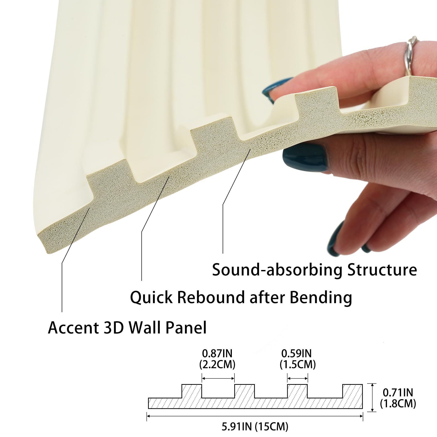 Snapklik.com : Gaahing Peel And Stick 3D Wall Panel, Flexible Acoustic ...