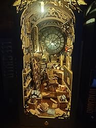 DIY Book Nook Kit 3D Wooden Puzzle Bookshelf Insert Decor with LED ...