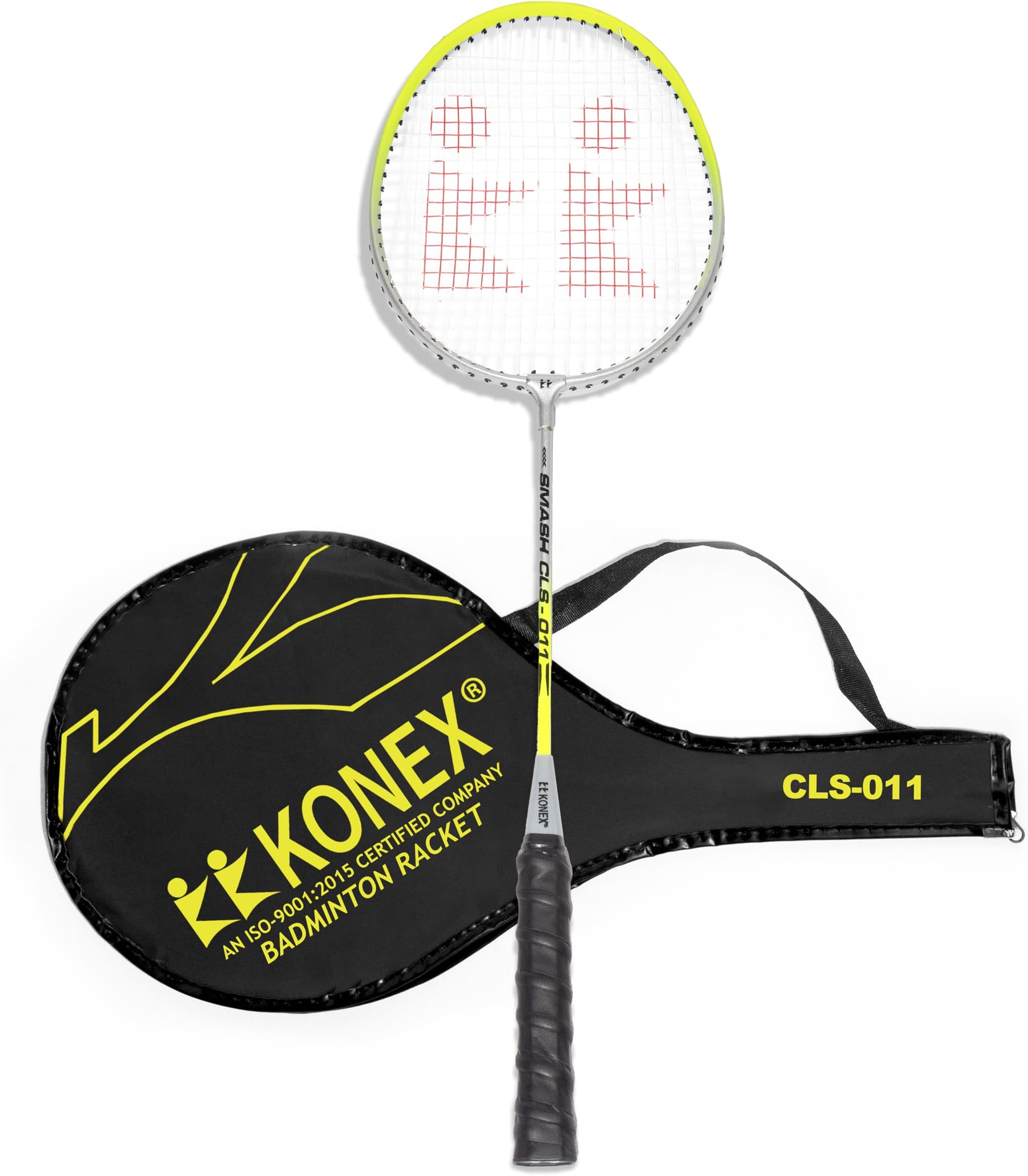 KONEX Aluminum And Carbon-Shaft Badminton Racquet (Black)., Pack of 1 ...