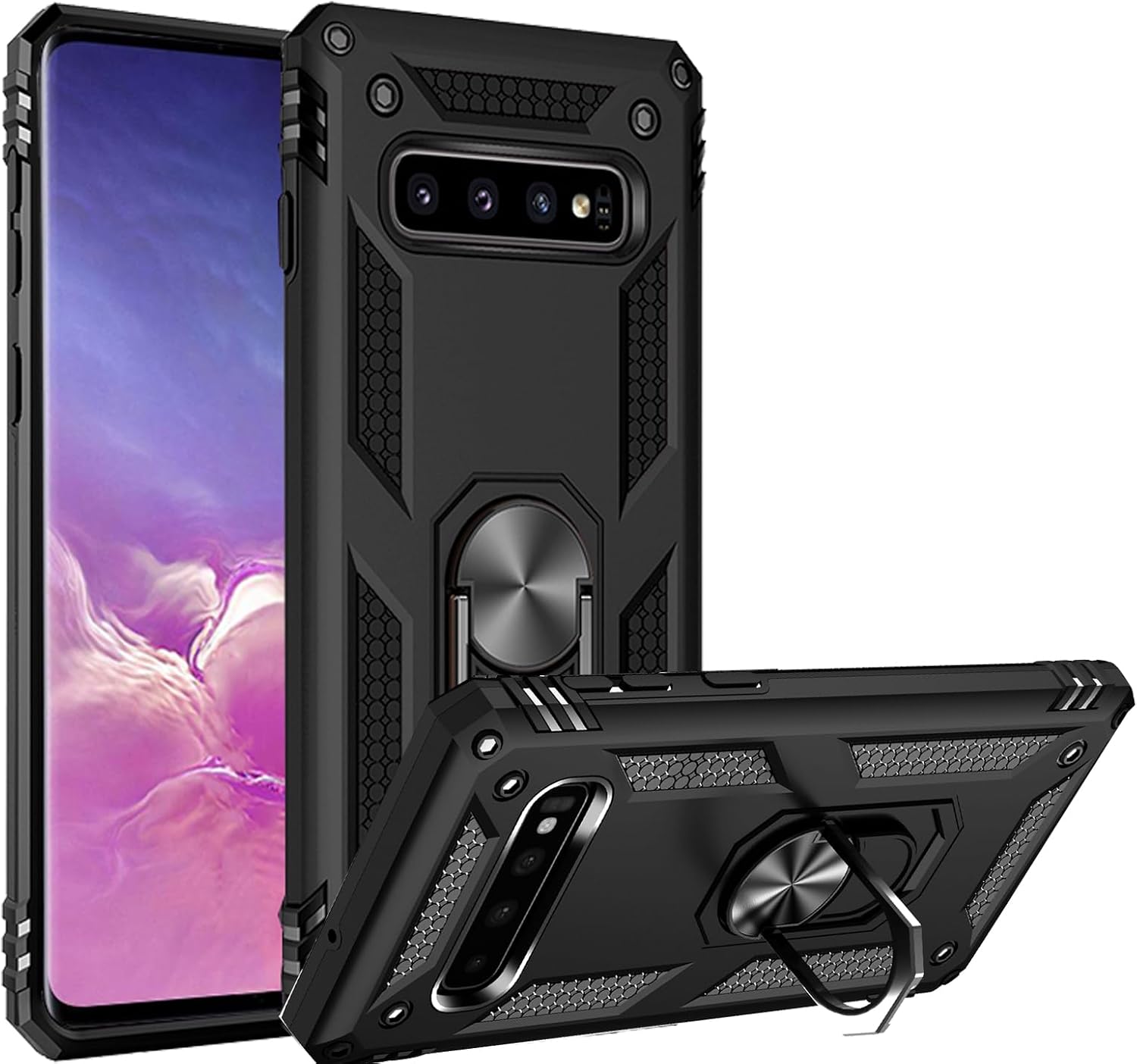 Anvzle for Samsung Galaxy S10+ Plus Case, Dual Layer Protective Heavy ...