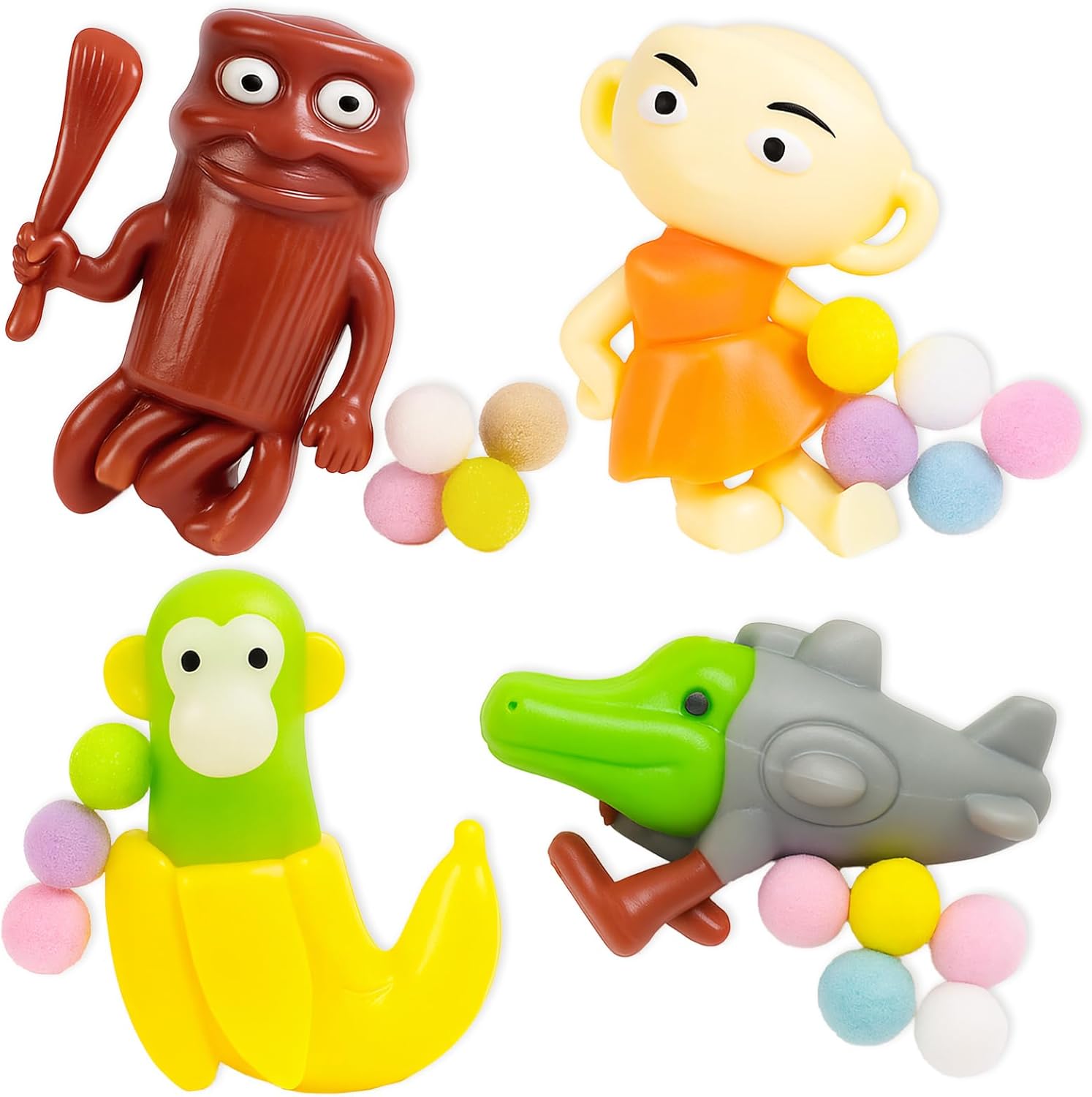 4 PCS Italian Brainrot Squishy Toys, Taba Squishy, Tabba Squishy Kit ...