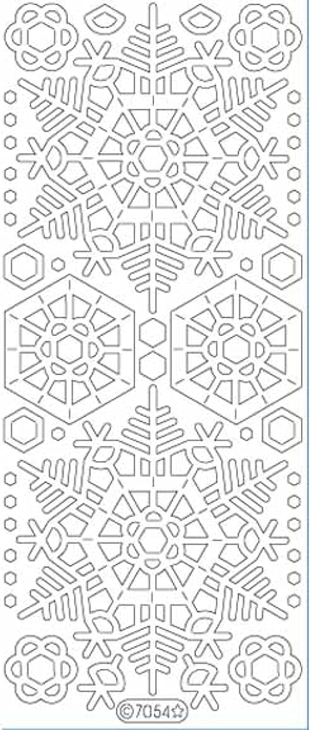 Amazon.com: Ecstasy Crafts Stickers Glitter Large Snowflake Designs ...