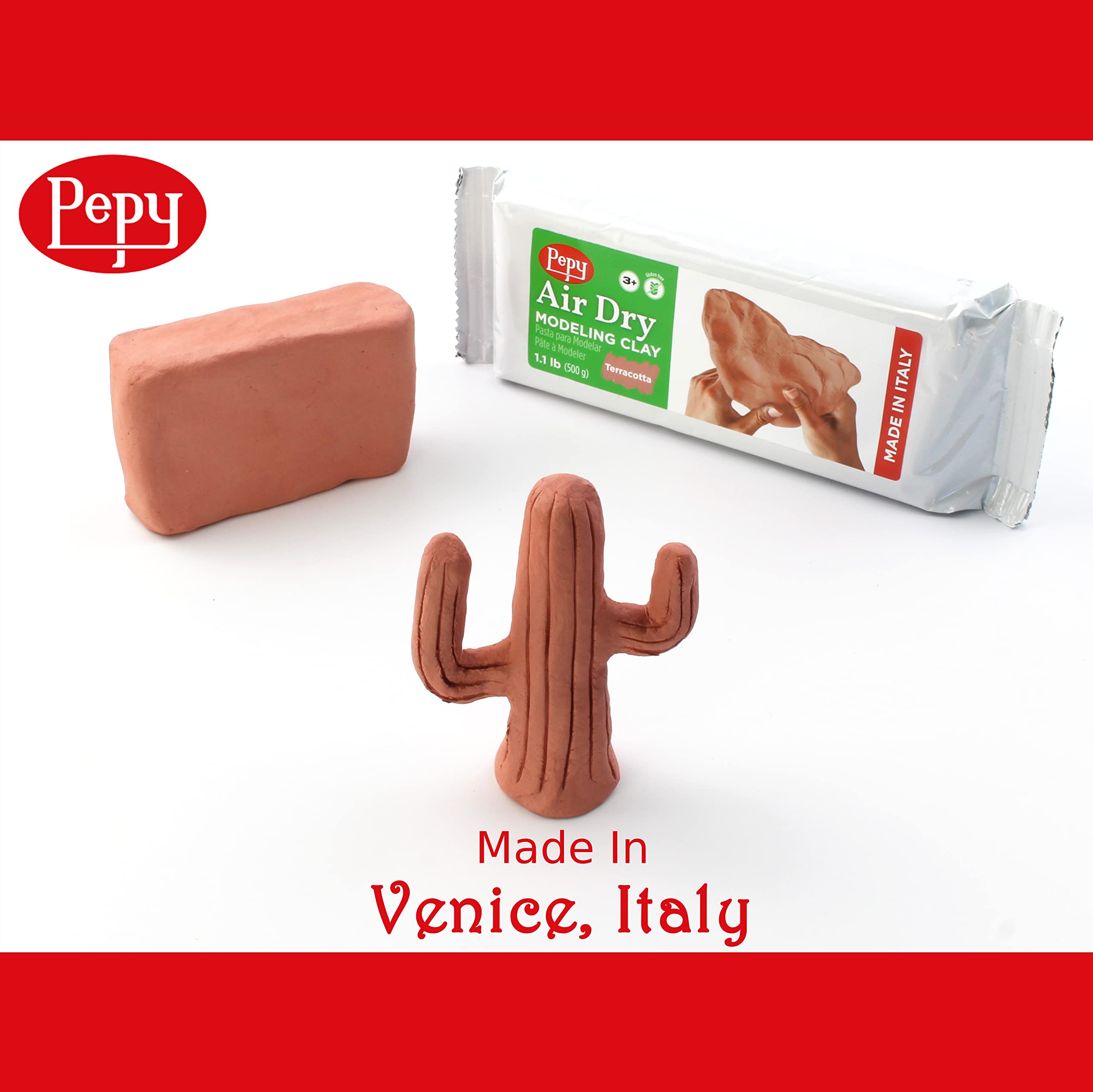 Snapklik.com : Pepy Premium European Air Dry Modeling Clay Terracotta 1 ...
