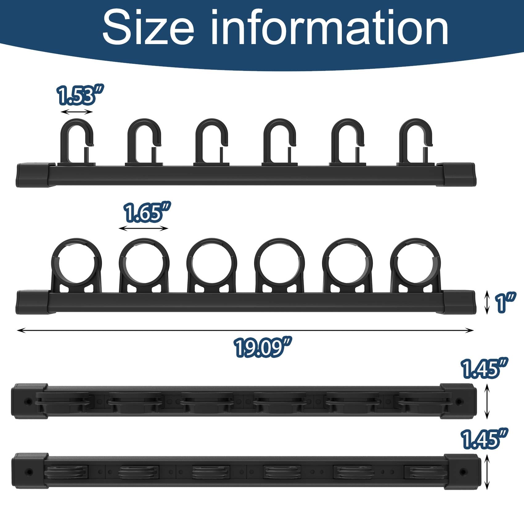 Snapklik.com : O6 Pro Fishing Rod Holders For Garage, Wall Mount ...