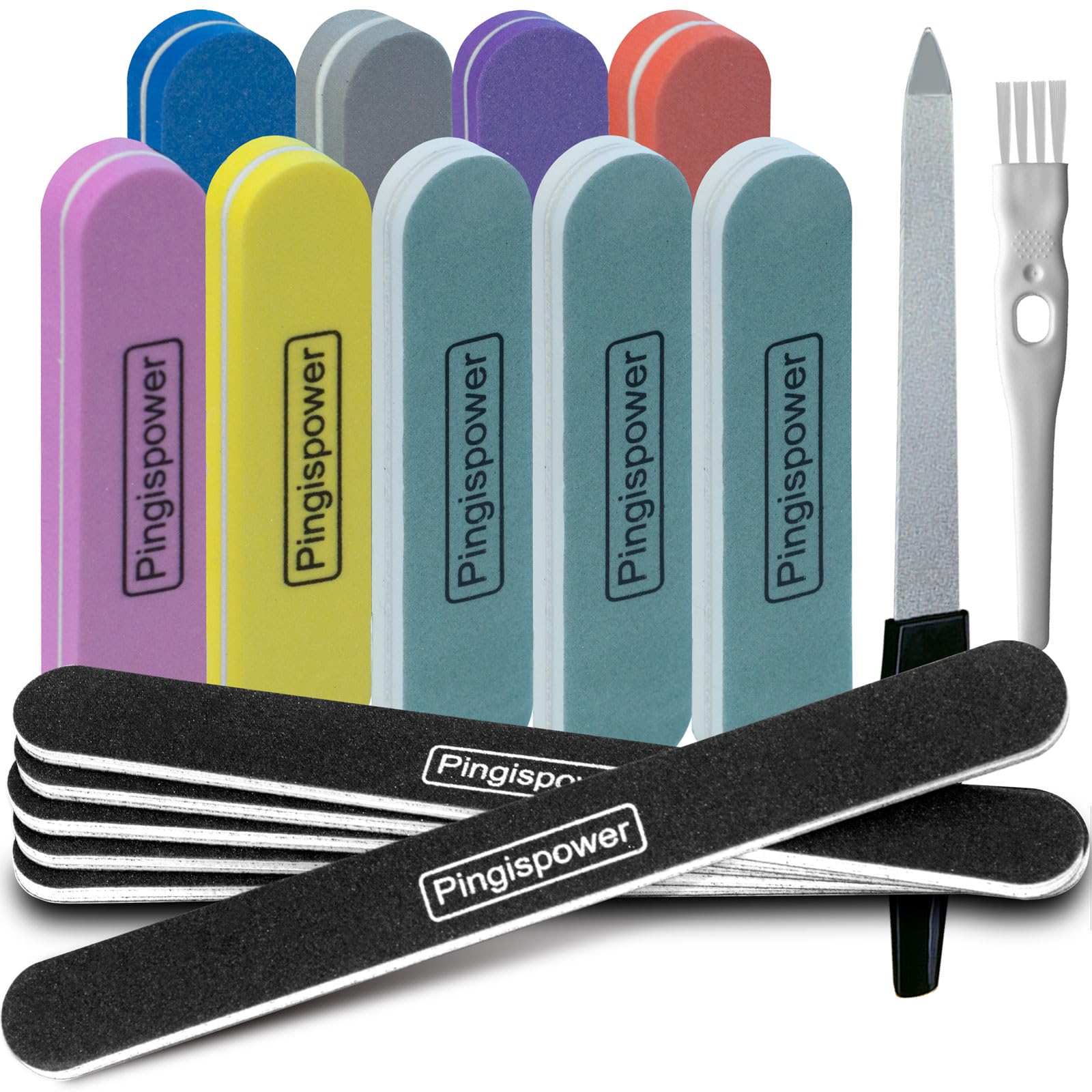 Amazon.com : Pingispower Nail Files and Buffers, 17PCS Professional ...