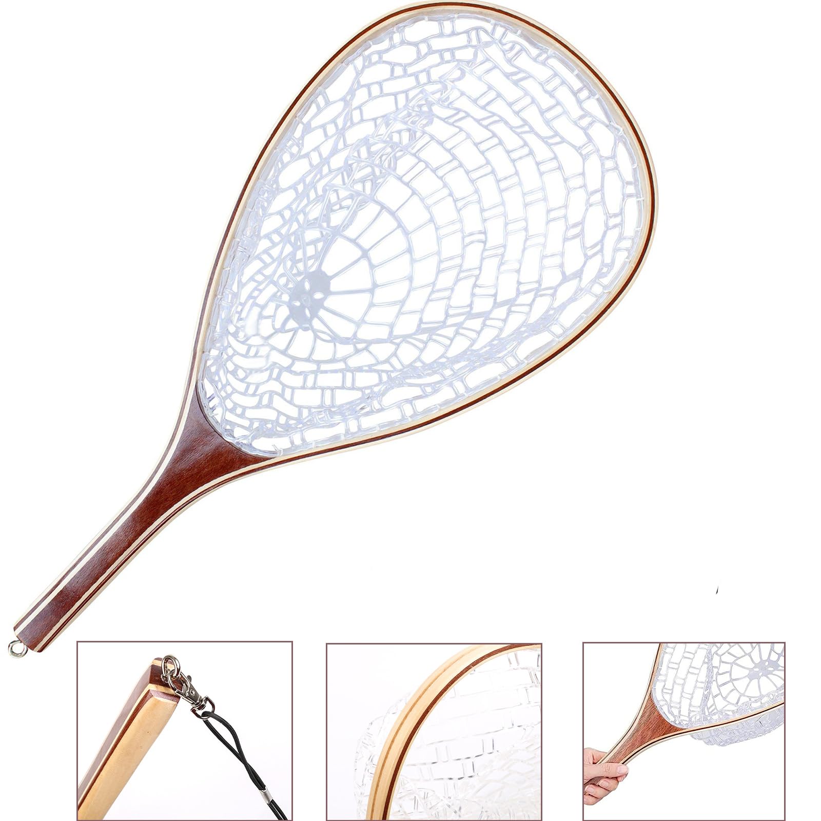Snapklik.com : Hipicute Fly Fishing Net, Trout Net, Wooden Frame ...