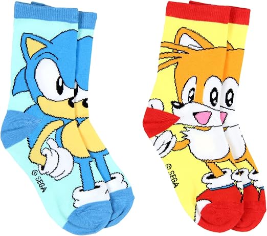Amazon.com: Sega Sonic The Hedgehog Boys' Socks Tails And Sonic ...