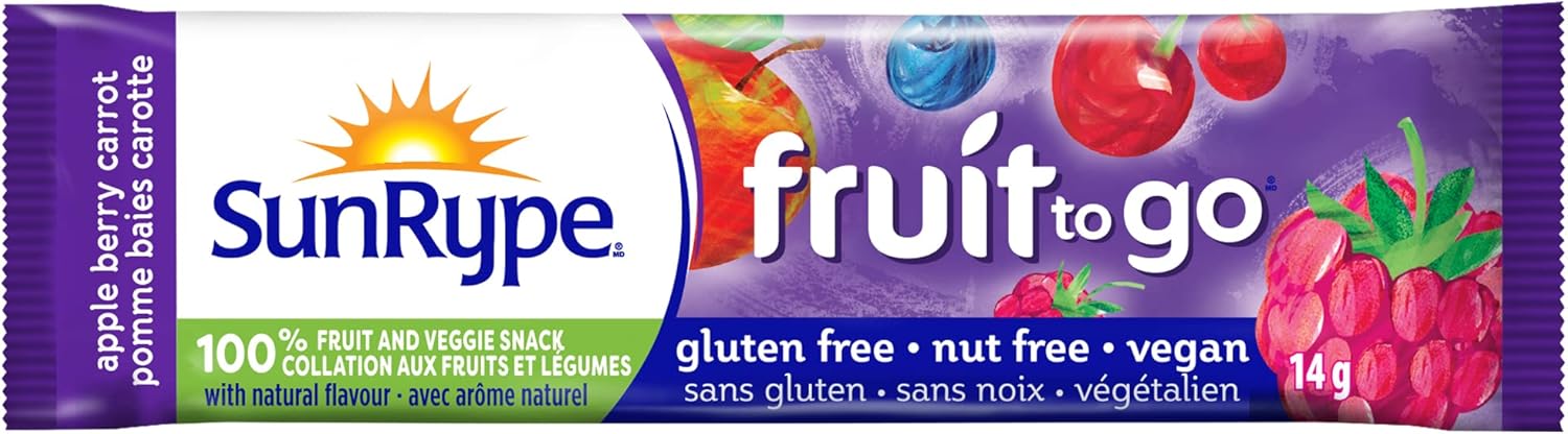 SunRype Fruit to Go Veggie Fruit Snack, Berry Mania, 154 Count : Amazon ...