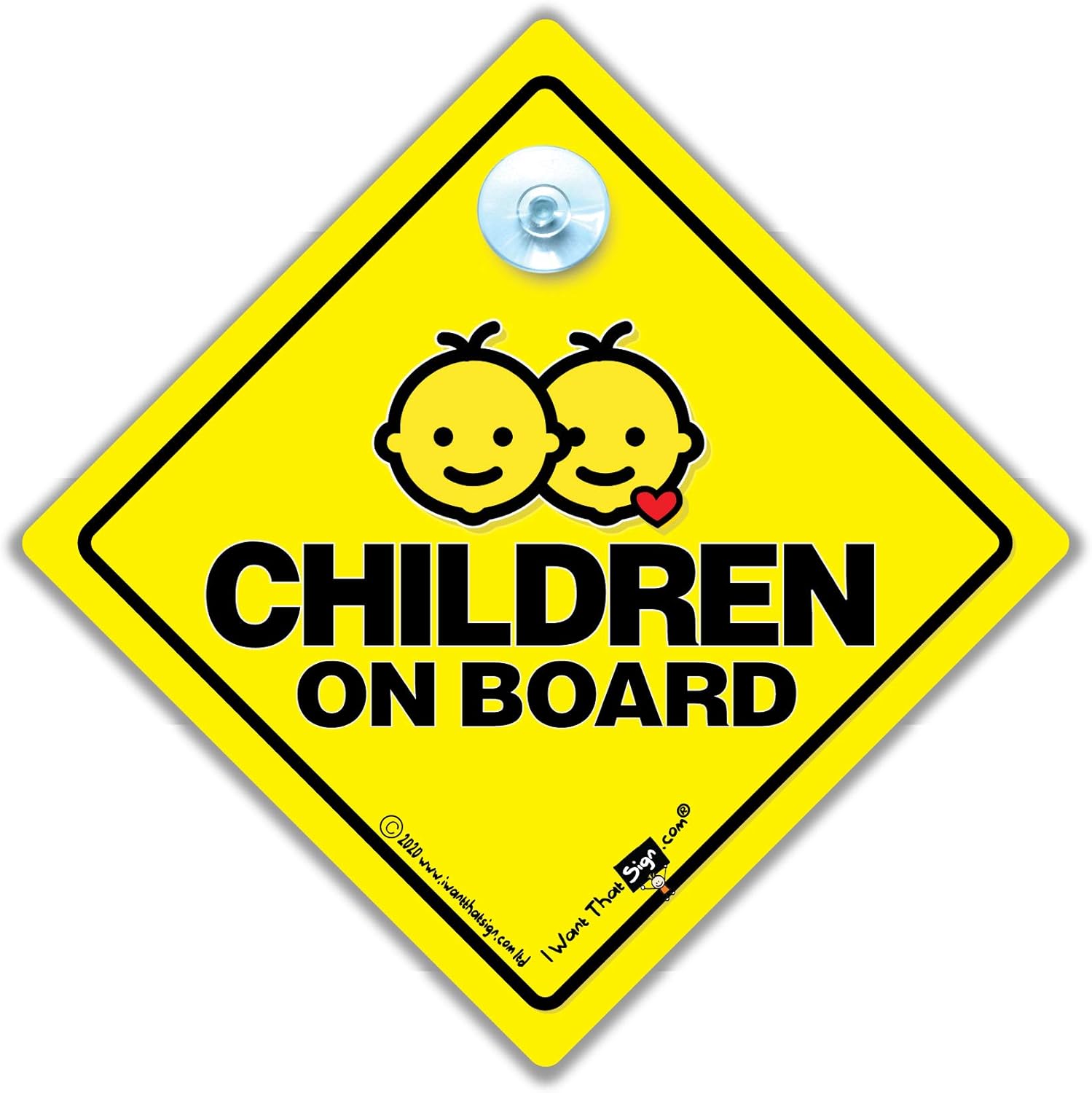 Children On Board Car Sign Suction Cup Car Window Sign, Baby On Board ...