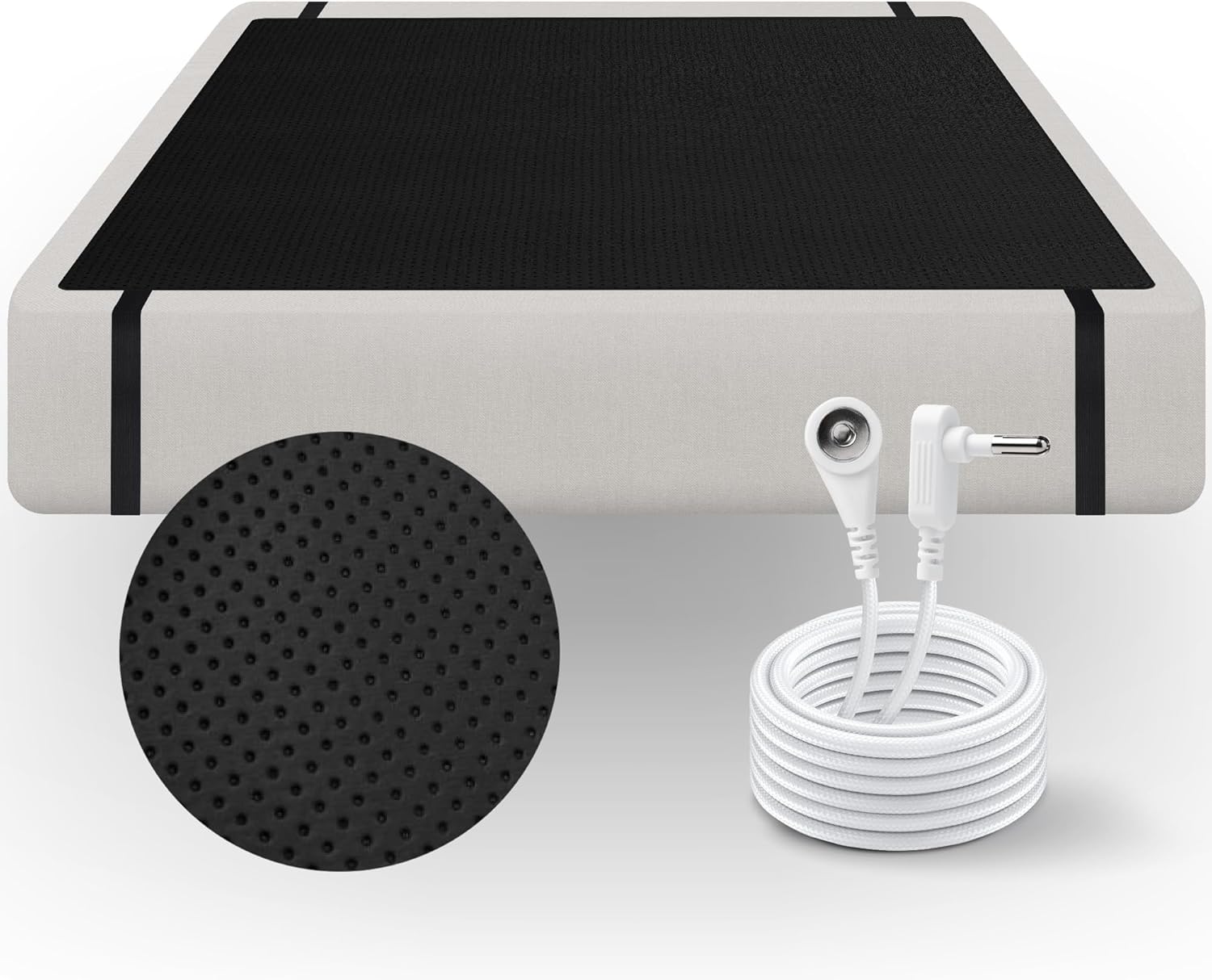 Amazon.com: GroundLuxe Ventilated Vegan-Leather Earthing Mattress Cover ...