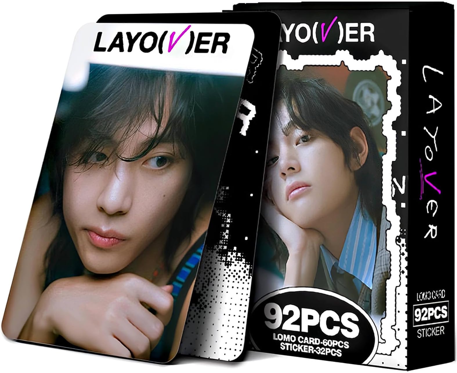 Amazon.com: PYAJUU V Photocards KPOP 92PCS V Layover Album Cards ...