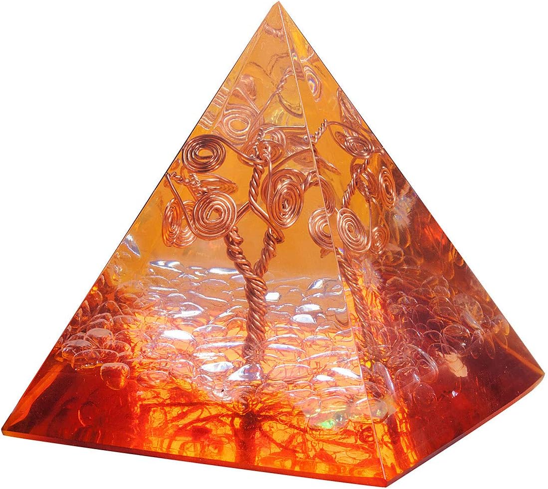 Nupuyai Spiral Tree of Life Crystal Pyramid for Protection, Reiki ...