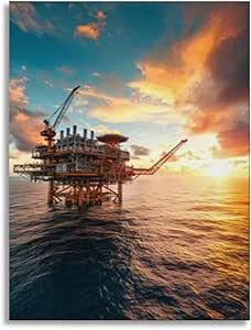 Bathroom Wall Art Offshore oil and gas rig platform Powerhouse platform ...