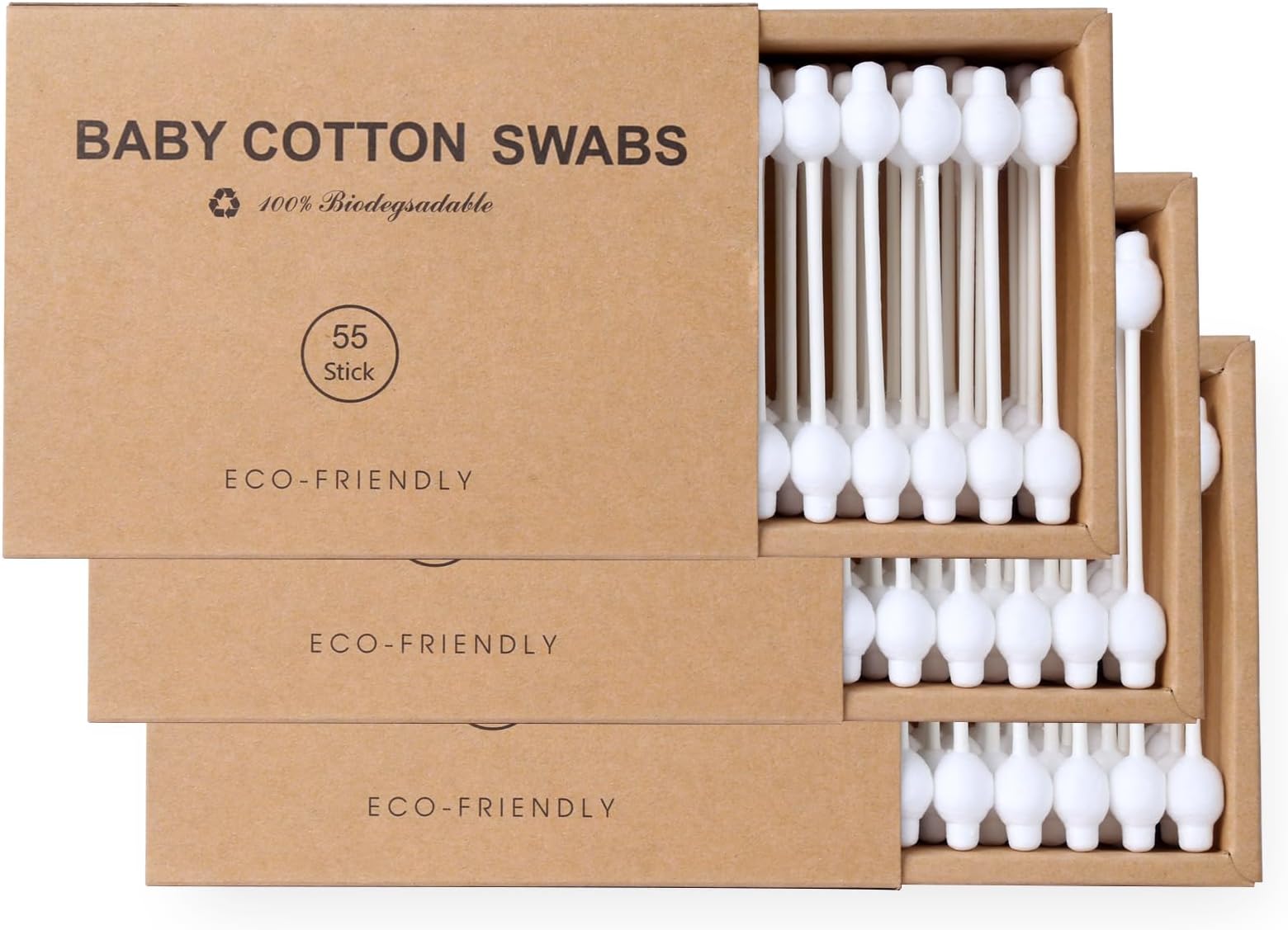 Amazon.com: Kiemeu Baby Qtips Safety Swabs For Ears Safety Qtips Cotton ...