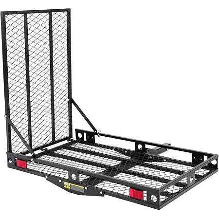 Amazon.com: Hitch Cargo Carrier with Ramp, Heavy Duty Folding Mobility ...