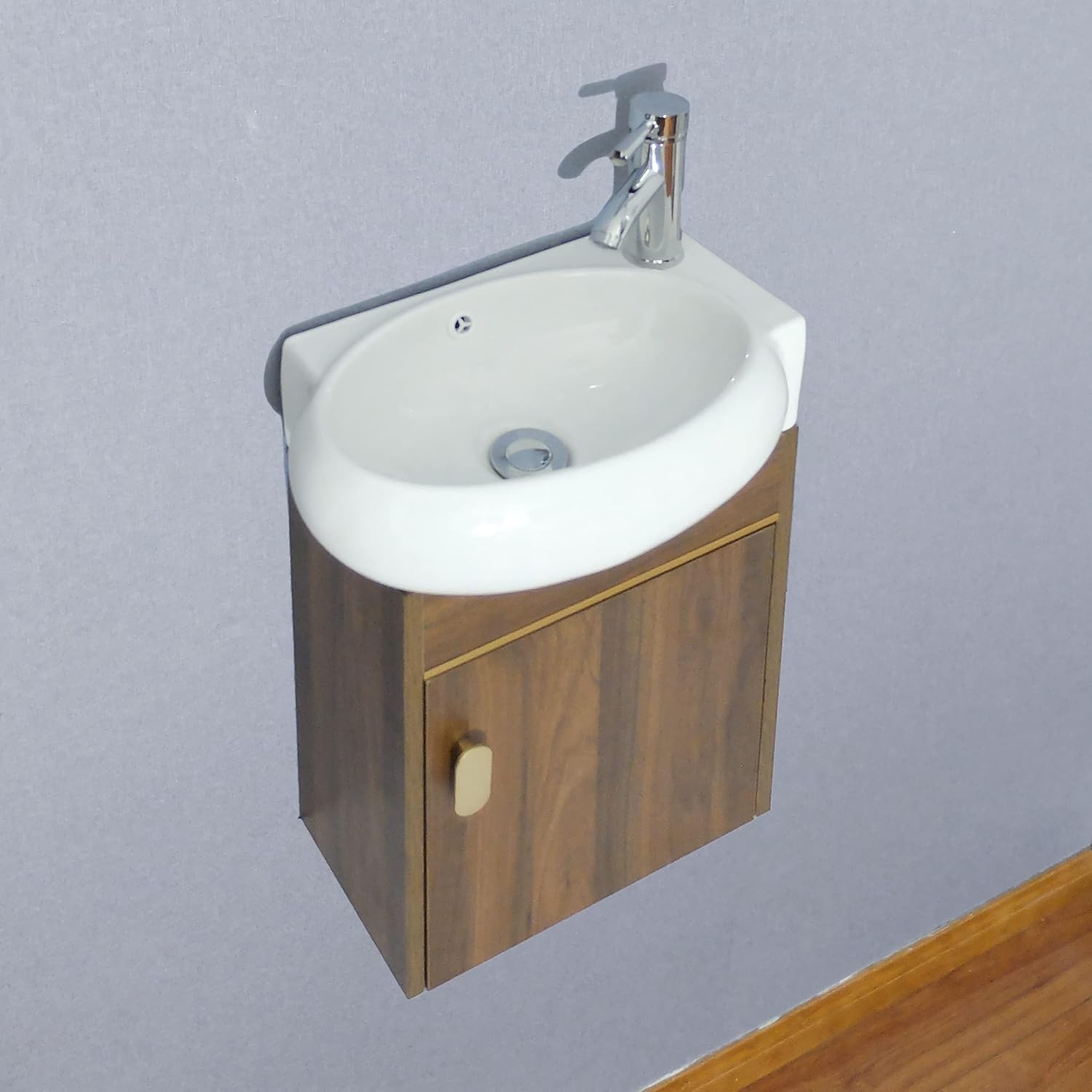 Amazon.com: GOBALEAEFEN Modern Small Bathroom Vanity Set for Saving ...