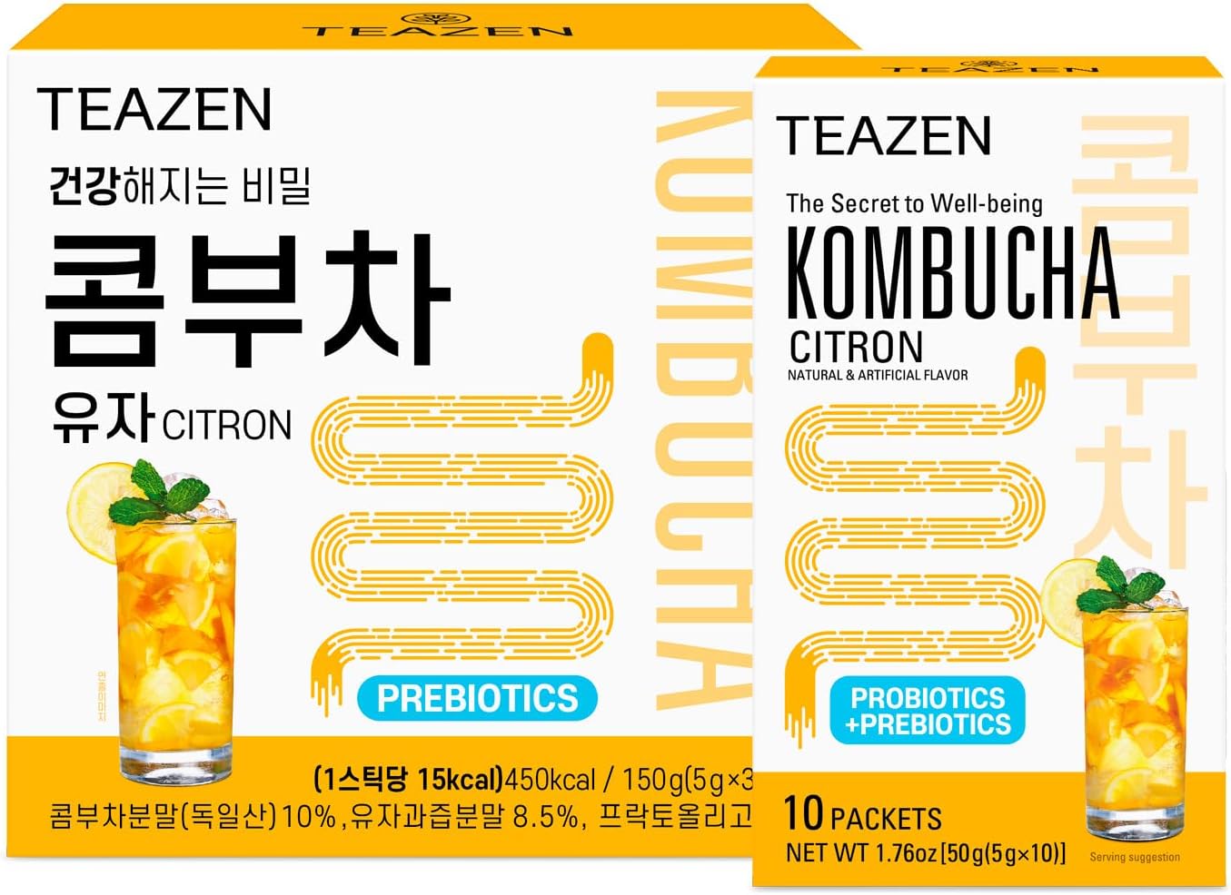 Amazon.com: TEAZEN Kombucha Citron Flavor Variety Pack, Citron Drink ...