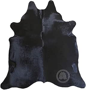 Amazon.com: Sunshine Cowhides 100% Genuine Black Cowhide Rug ...