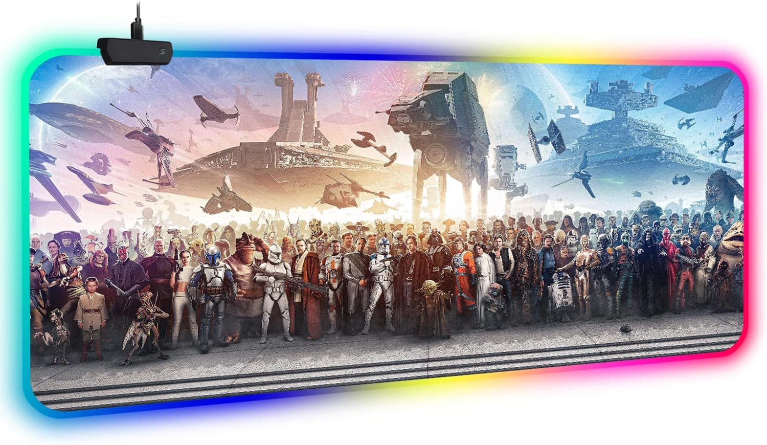 Amazon.com: Stanoha RGB Mousepad LED Desk Mat Gaming Large Keyboard ...