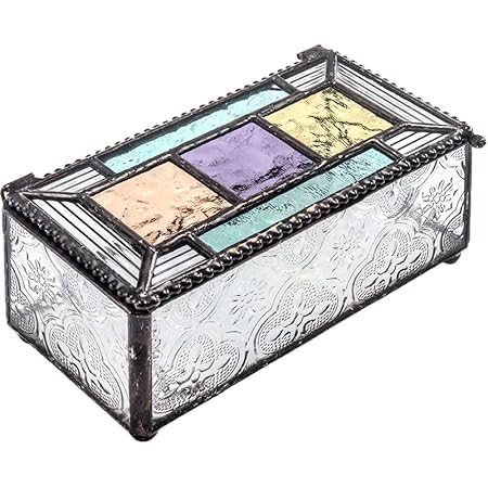 Amazon.com: J Devlin Box 515 Vintage Glass Purse Trinket Box Decorative ...