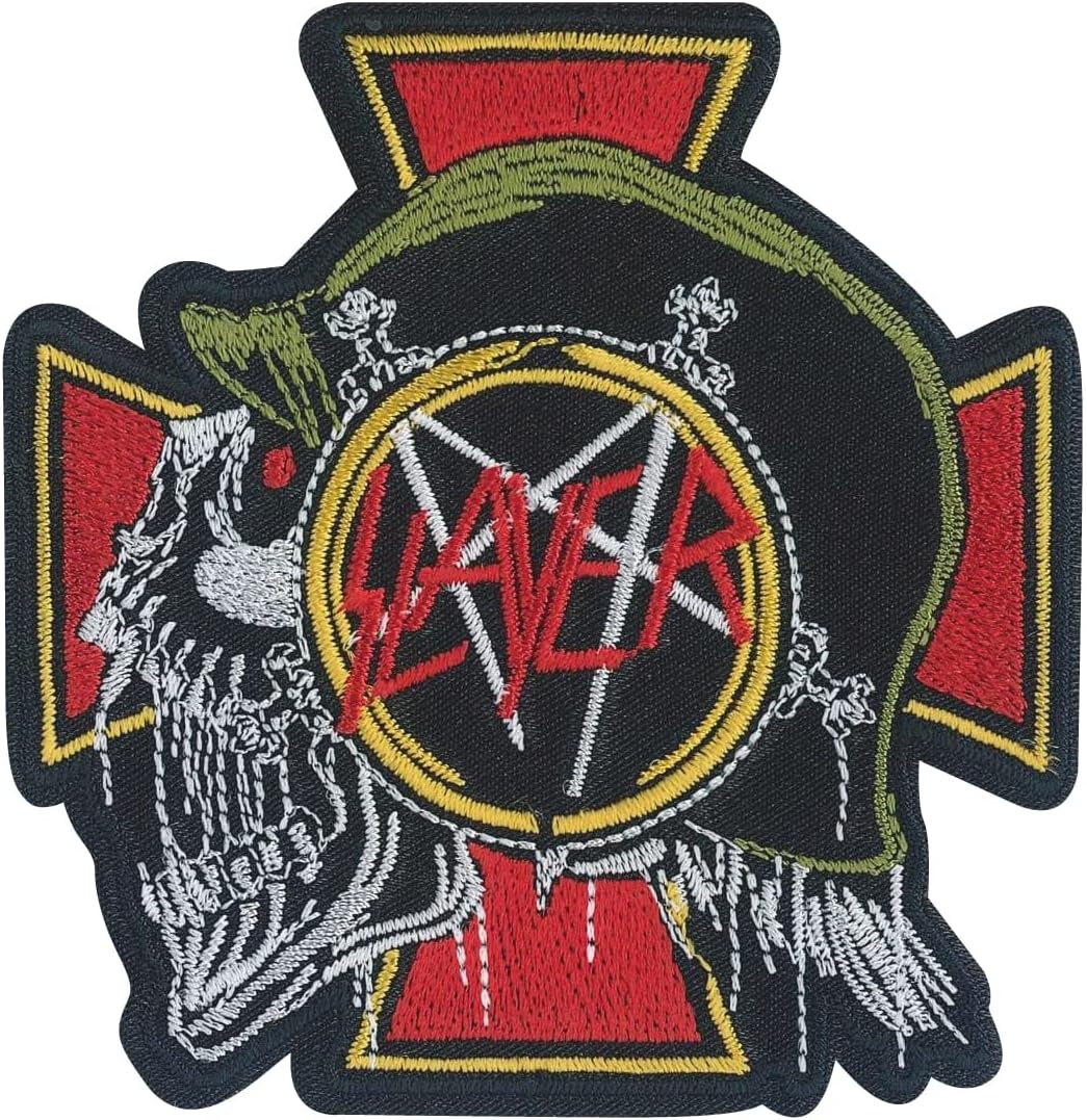 Amazon.com: C&D Visionary Slayer Skull Profile Patch, Red, Black, Yellow