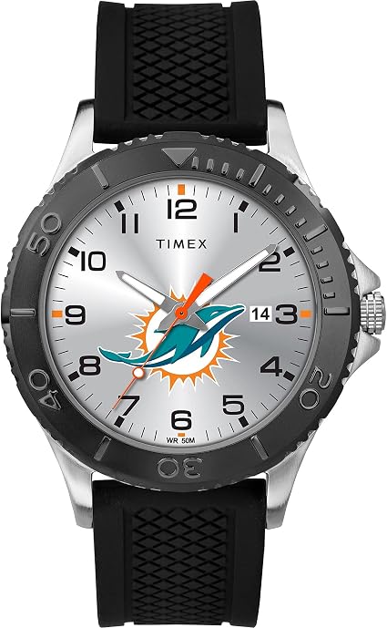 Amazon.com: Timex Men's TWZFDOLMD NFL Gamer Miami Dolphins Watch ...