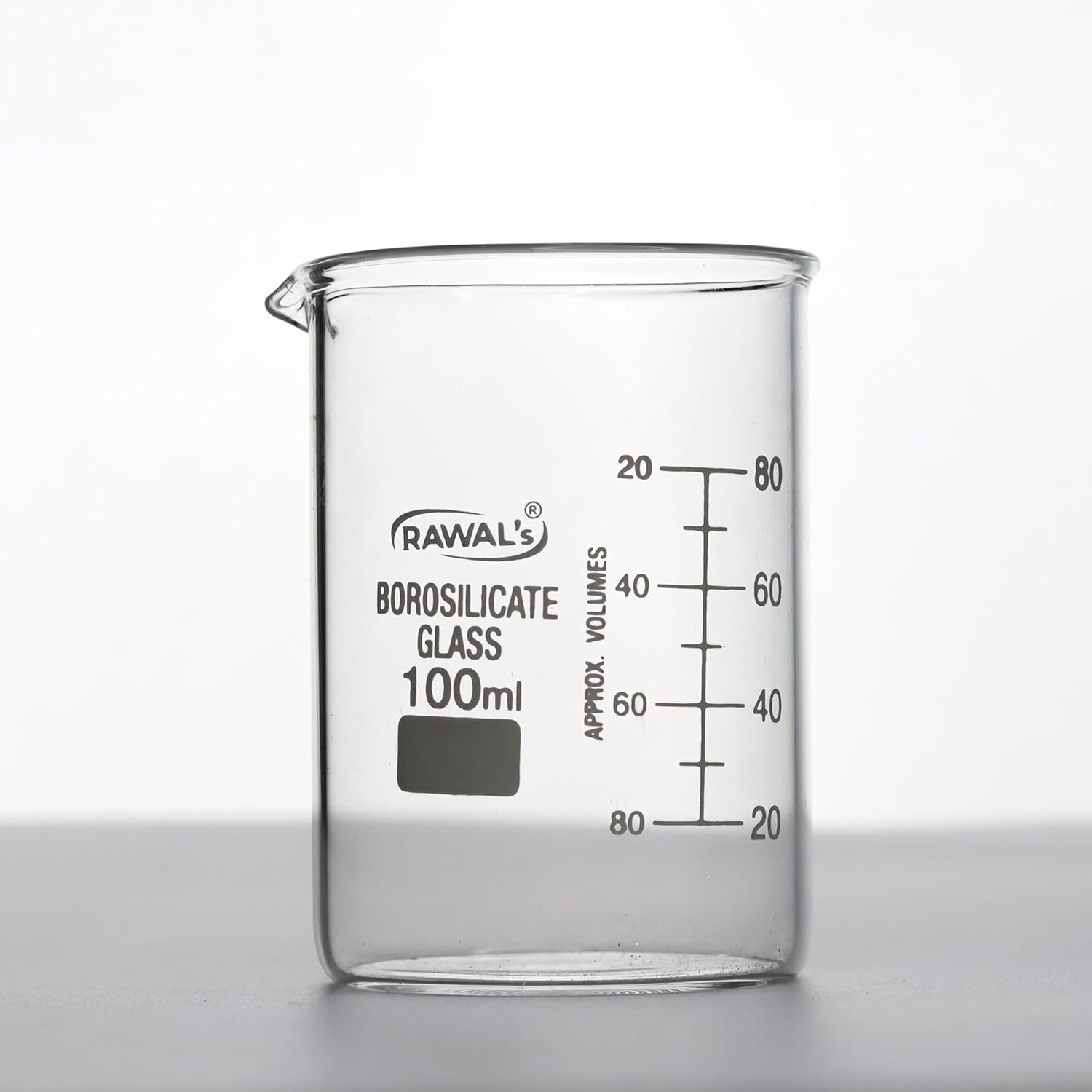 RAWAL'S 3.3 Borosilicate Glass Beakers with graduation marks and spout ...