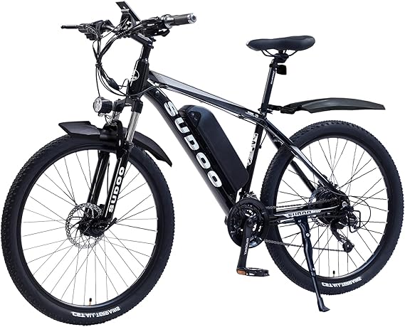 SOODOO Electric Bike for Adults, 26" Ebike with 250W Motor, Electric ...