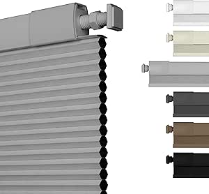 Amazon.com: HOTSOON No Drill No Tools Blackout Cellular Shades Cordless Easy Install Honeycomb ...