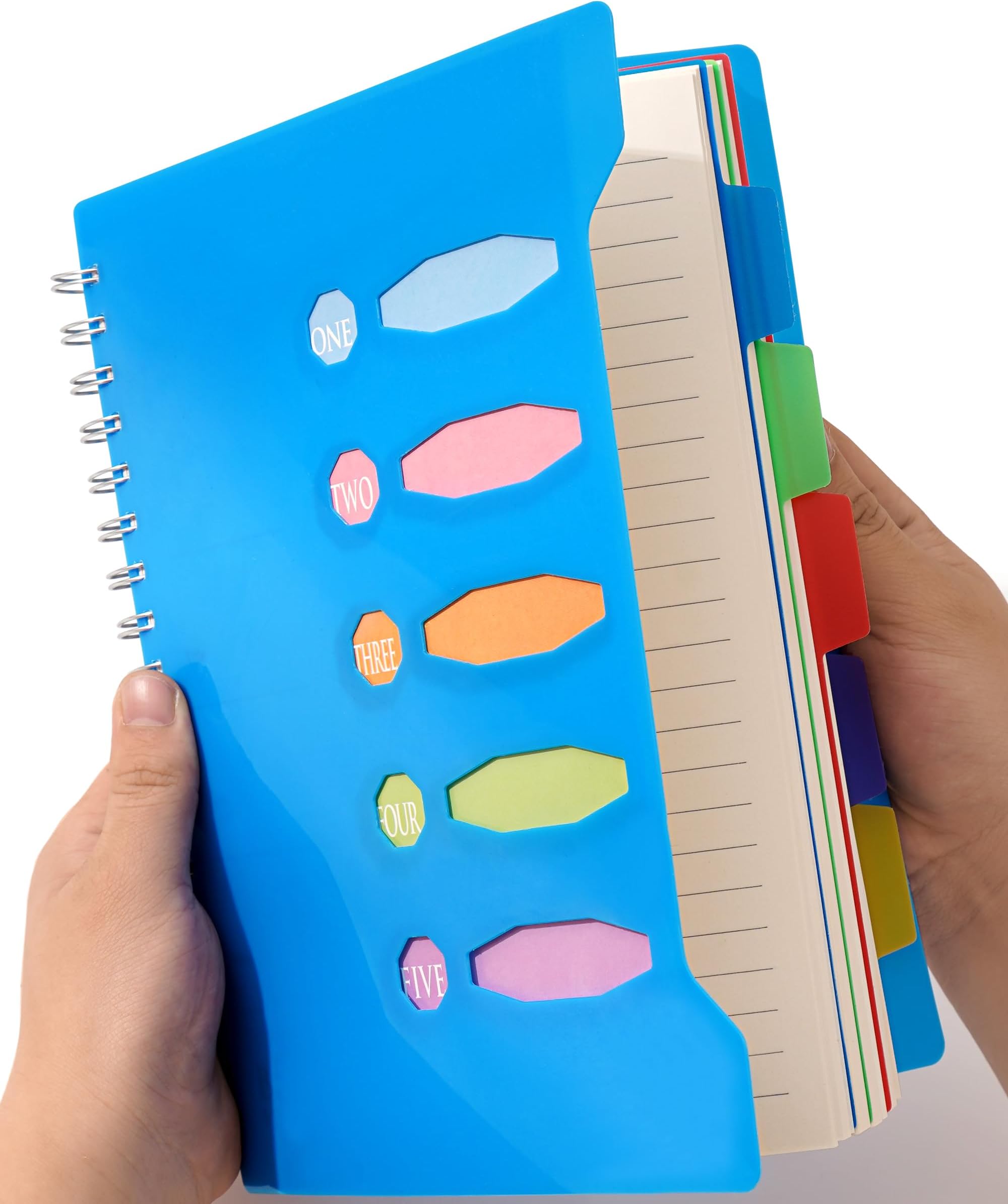 Amazon.com : Yoment 5 Subject Notebook 7 x 10 Large Spiral Notebook ...