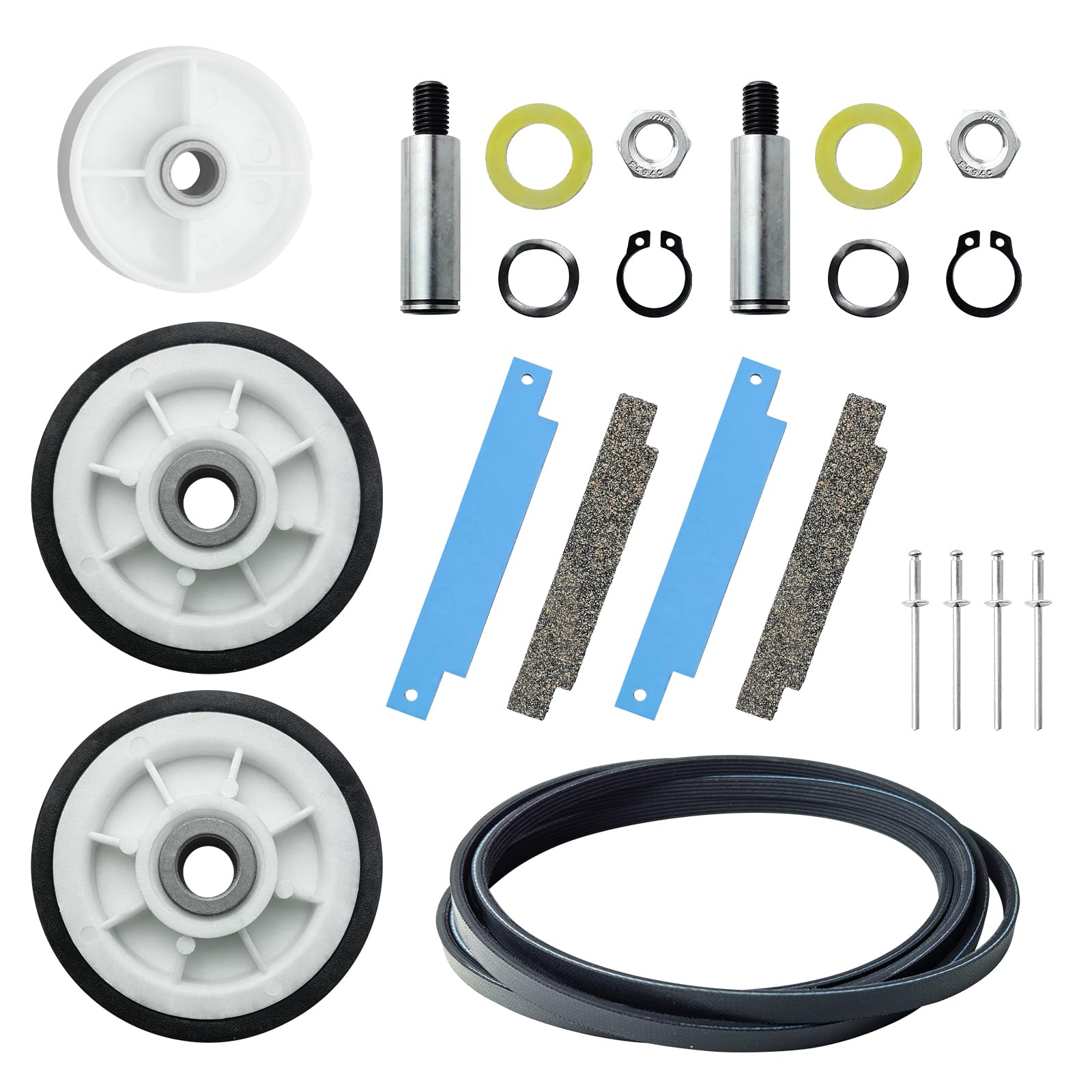 Amazon.com: 12001541 303373K Dryer Drum Support Roller Kit Dryer Repair ...