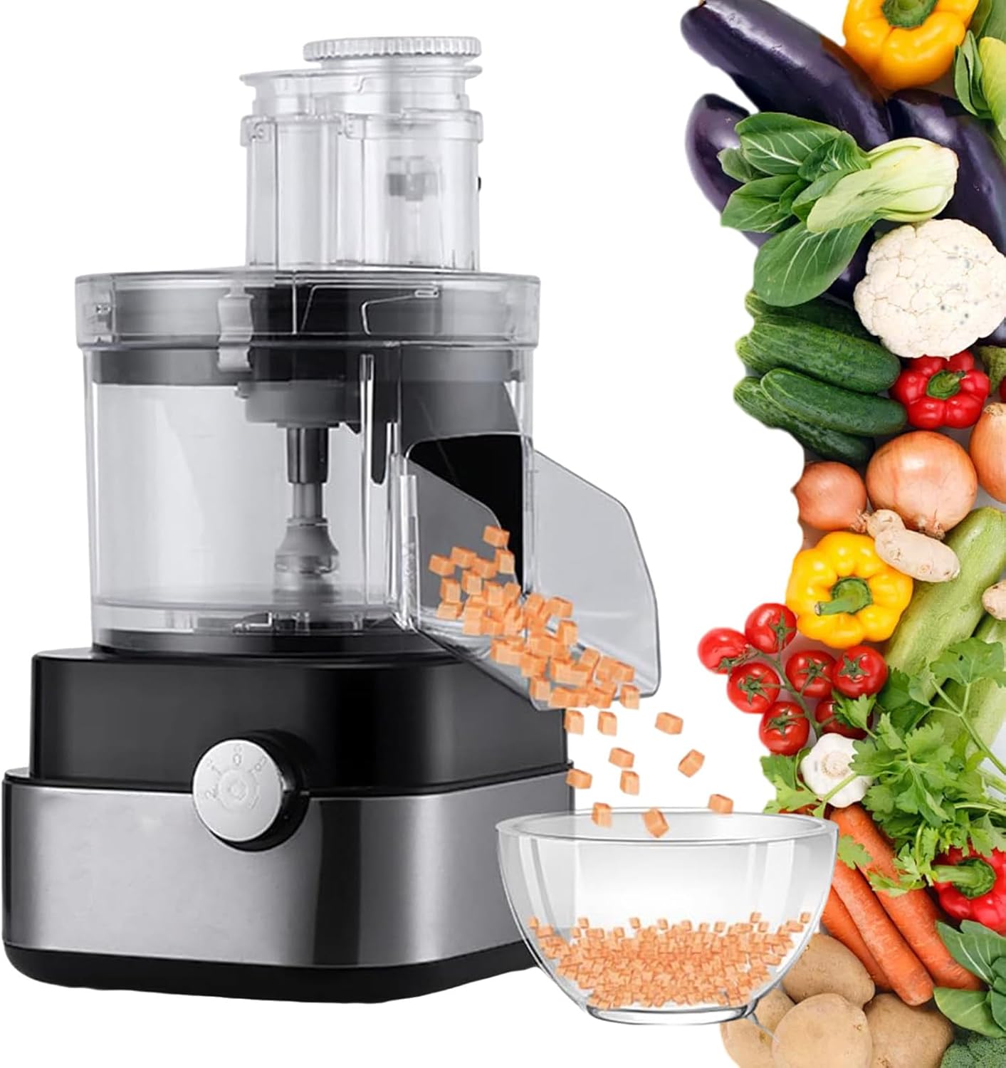 Amazon.com: Electric Vegetable Chopper Dicer Slicer Cutter, 600W ...