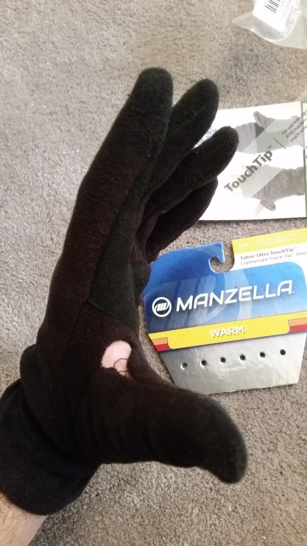 Manzella Men's Tahoe Ultra Touch Tip Gloves, Oxford Heather, Large/X ...