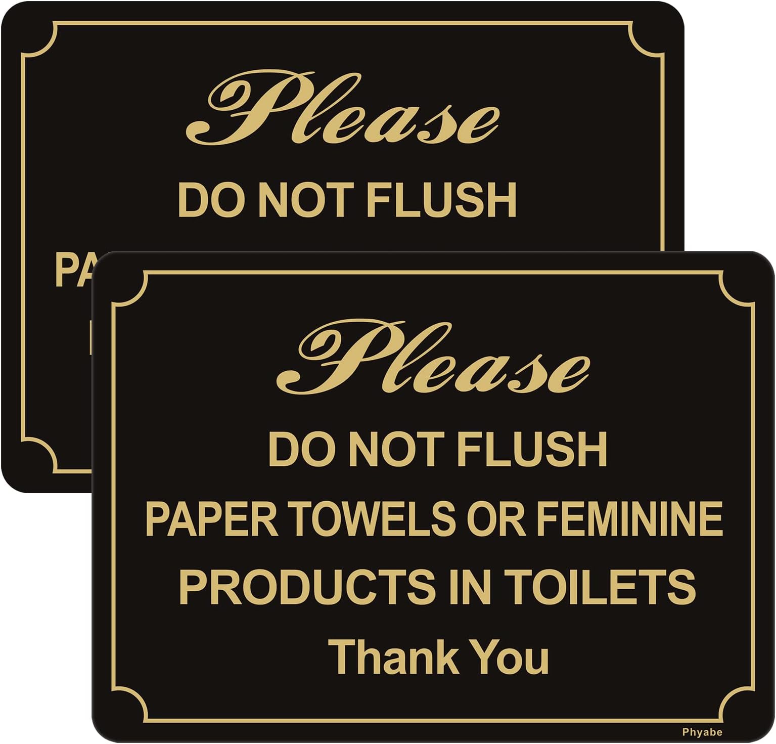 (2 PACK) Do Not Flush Sign for Bathroom, Self-adhesive Do Not Flush ...